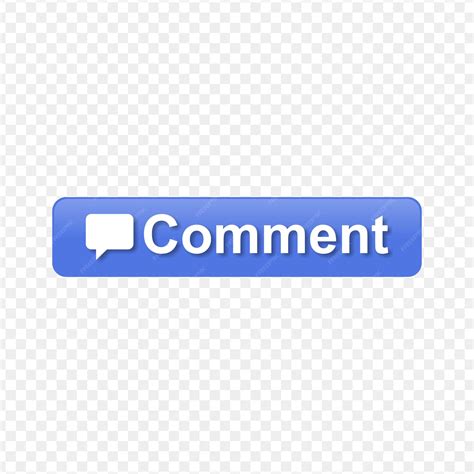 Premium Vector Blue Social Media Comment Button
