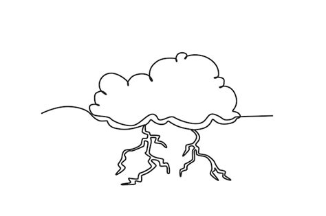 How To Draw A Cloud With Lightning