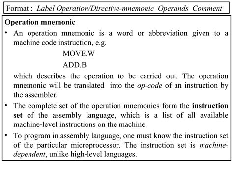 Assembly Language Programming Implemenation Ppt