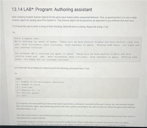 Solved 1314 Lab Program Authoring Assistant Note