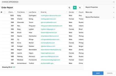 Change Appearance Of Report ManageEngine AppCreator Help
