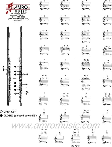 Free Flute Fingering Chart PDF KB Page S
