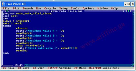 Tugas Pemrograman Dasar Ariffine