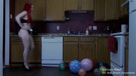 Heel Popping Tacky Balloons On Different Surfaces Lingerie Set 1