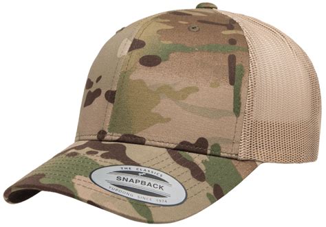 Yupoong 6606mc Multicam Camo Retro Trucker Hat Mesh Back Yp Classics