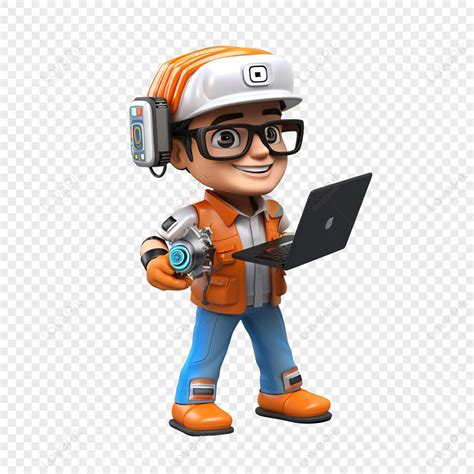 Internet Of Things Programmer 3d Character Social User Interface Png Image Free Download And