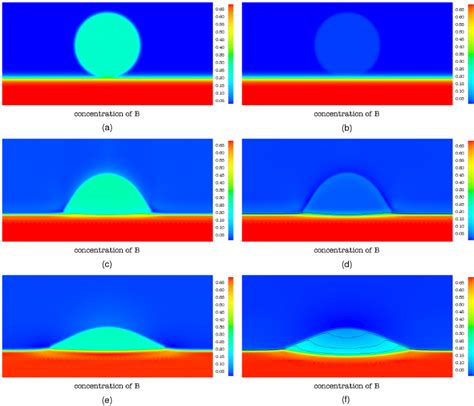 6 Concentration Profiles Of The B Atoms For Nonreactive And Reactive