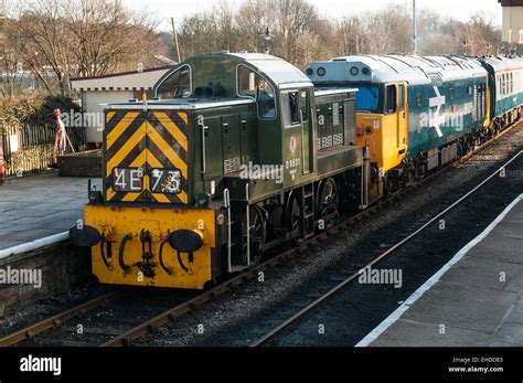 Class 14 With A Class 50 Loco At The Rear Of A Passenger Train On The East Lancs Railway Stock