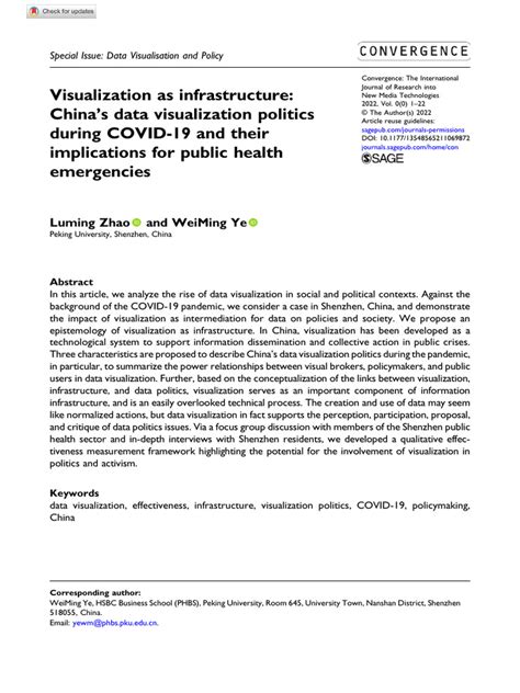 Visualization As Infrastructure China S Data Visualization Politics