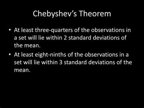 Chebyshev Theorem Pptx
