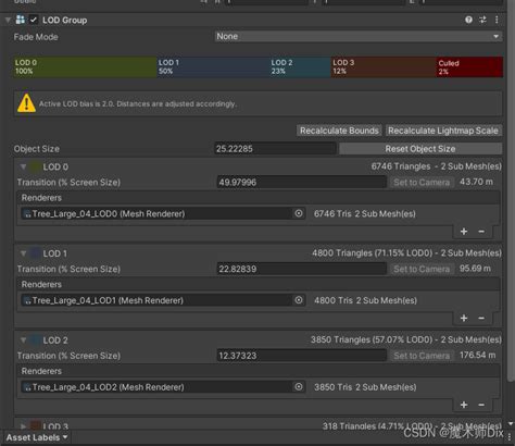 【unity】lodgroup 计算公式 unity lodgroup csdn博客