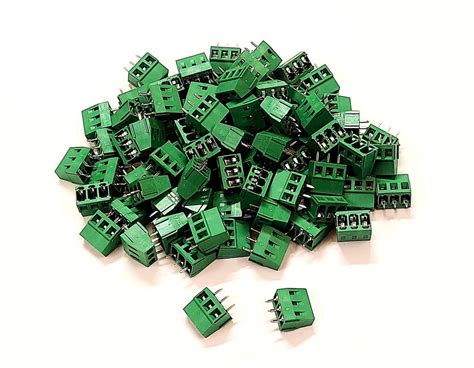 Buy Erh India Pack Of 100 Terminal Block Wire Connector Pcb 5mm Pitch 3 Pin Screw Terminal
