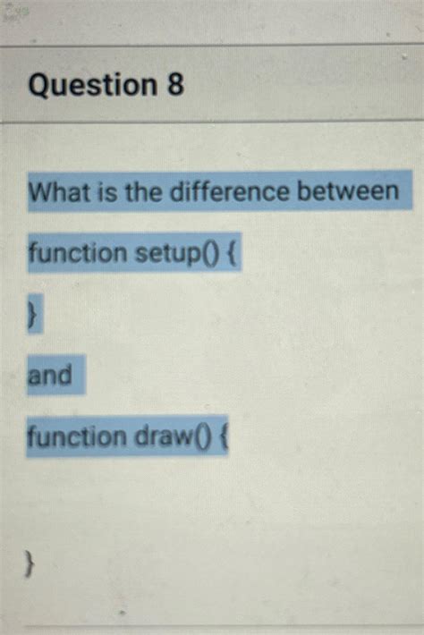 Solved Question 8what Is The Difference Betweenfunction