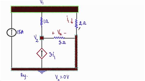 Nodal Analysis Dependent Source Circuit Youtube