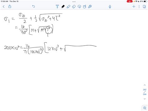 SOLVED A Hollow Steel Shaft Has An Internal Diameter Of 50mm And An External Diameter Of 120mm