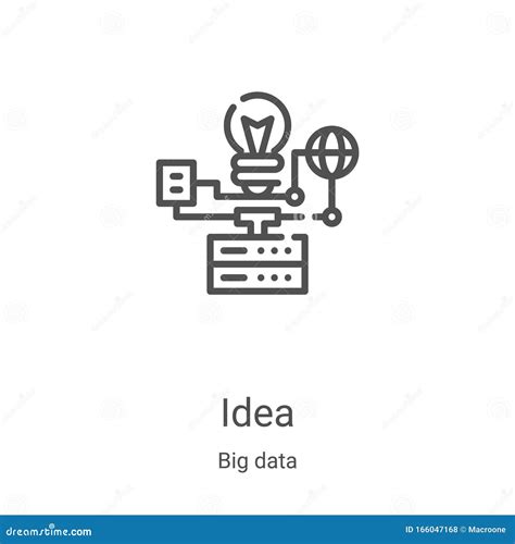 Idea Icon Vector From Big Data Collection Thin Line Idea Outline Icon
