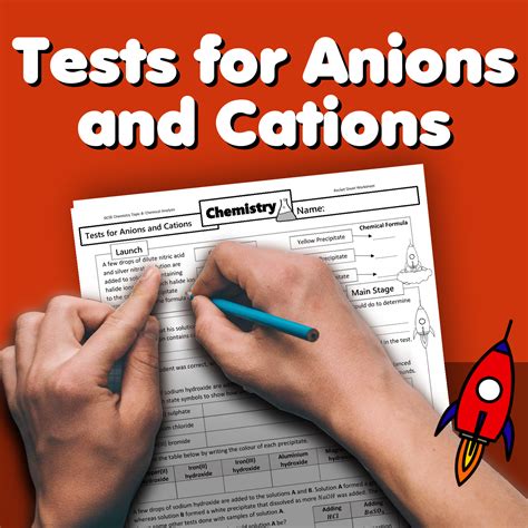 Tests For Anions And Cations Home Learning Worksheet Gcse Uk