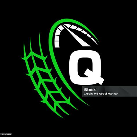 편지 Q 속도 개념에 자동차 자동차 로고 자동차 서비스를위한 스포츠 자동차 템플릿 속도계 Q 편지 로고 디자인으로 자동차 수리