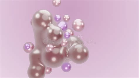 Abstract 3d Render Animation Motion Design Deformed White Metaball Fluid Liquid Blob Figure