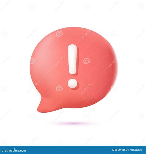 3d Attention Icon Caution Sign Error Risk Mark Alert Or Danger Exclamation Stock Vector