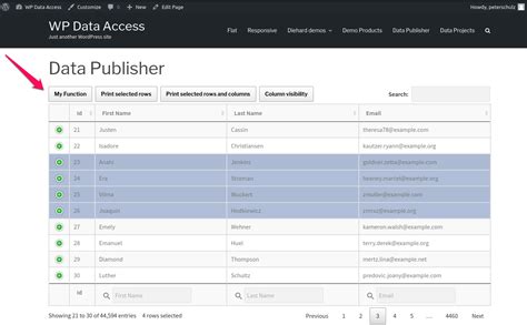 Custom Buttons Wp Data Access