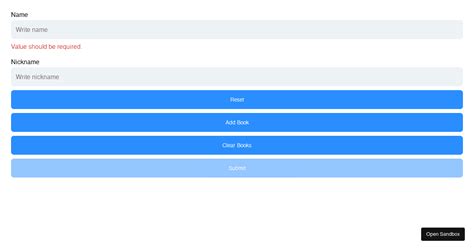 mobx light form demo forked codesandbox