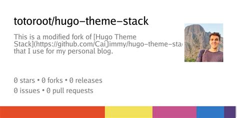totoroot hugo theme stack this is a modified fork of [hugo theme stack]