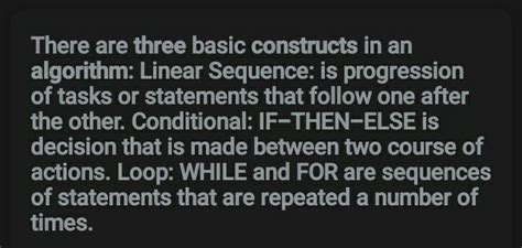 Three Constructs Of Algorithm