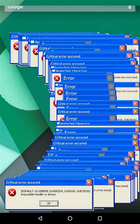 Windows Xp Critical Error