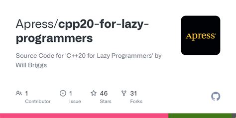 Github Apresscpp20 For Lazy Programmers Source Code For C20 For Lazy Programmers By Will