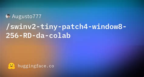 augusto777 swinv2 tiny patch4 window8 256 rd da colab · hugging face