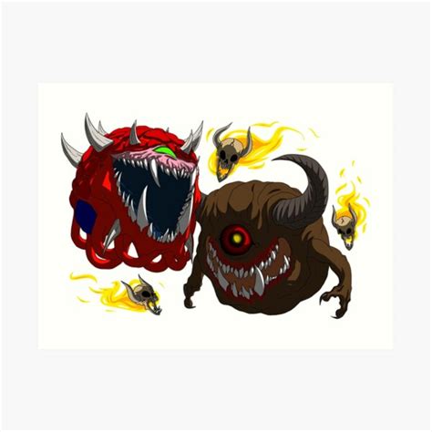 Doom Cacodemon Art Prints Redbubble