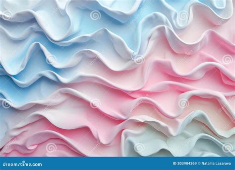 Tactile Textured Background Pastel Soft Tones With Soft Flowing Folds Of Fabric 3d Effect Stock