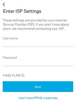 Setting Up The Linksys Node Using A Pppoe Connection Linksys Support