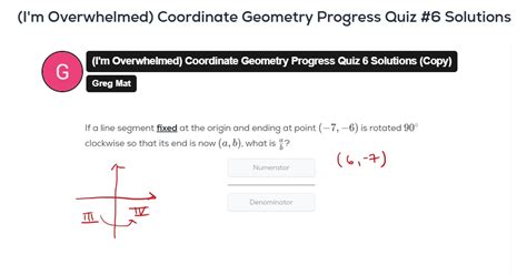 Co Ordinate Geometry Progress Quiz 6 Wrong Explanation GRE Quant