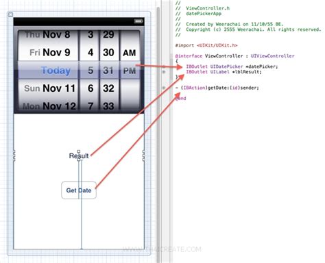 Iosiphone Date Picker Uidatepicker Example Iphoneipad