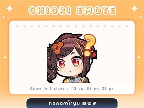 Chiori Emotes Pack S Es Chibi Genshin Auswirkungen Chiori Emoji Huh Lazy Glow Stick