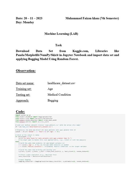 Ml Lab Task Pdf Statistical Classification Computer Programming