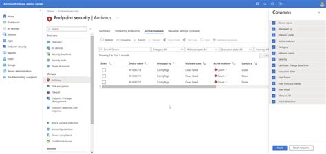 Endpoint Security Reports In Intune Admin Center For Tenant Attached Devices Microsoft
