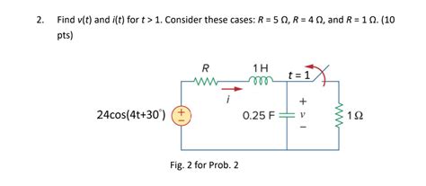 Solved Find V T And I T For T Consider These Cases Chegg Com