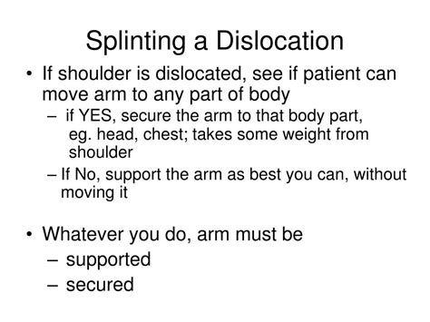 Ppt Rules Of Shoulder Splinting Powerpoint Presentation Free Download Id 5390353
