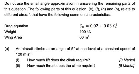 Solved Do Not Use The Small Angle Approximation In Answering Chegg
