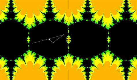 The Fatou Set In Black The Julia Set In Yellow And The Orbit Of A