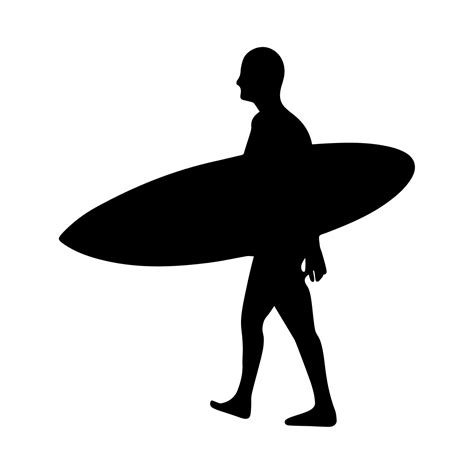 Man Carrying A Surfboard 10964264 Vector Art At Vecteezy
