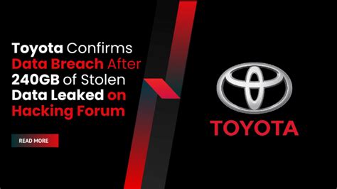 Toyota Data Breach Confirmed After 240gb Of Stolen Data Leaked On Hacking Forum Security Spotlight