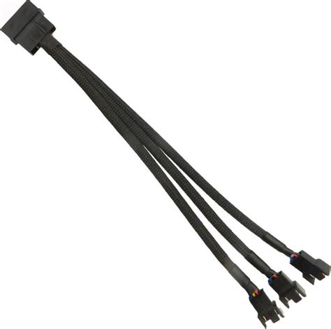 FBHDZVV 4Pin PMW Fan Splitter Cable To 3Pin 4Pin PC Case Fan Sleeved