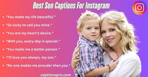 345 Best Son Captions For Instagram 2025 Captions Pro
