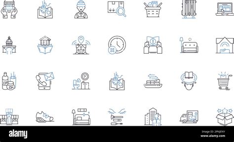 Collaborative Teamwork Line Icons Collection Synergy Partnership Alliance Collaboration