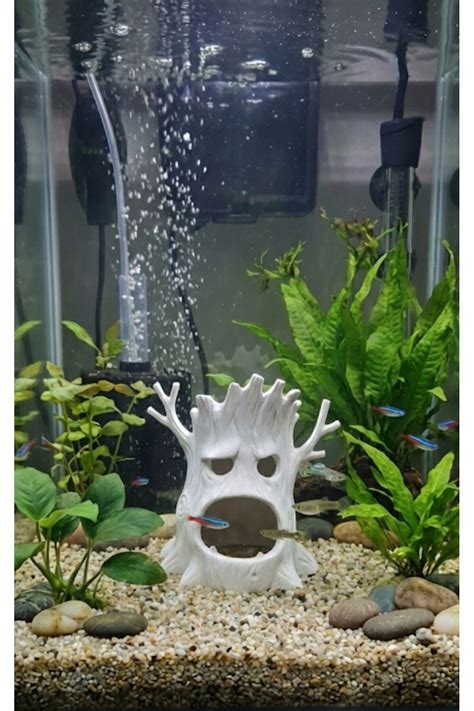 Home Akvaryum Dekoru Yüzlü Ağaç Figürü Balık Yuvası Ve Saklanma Alanı 12cm Fiyatı Yorumları