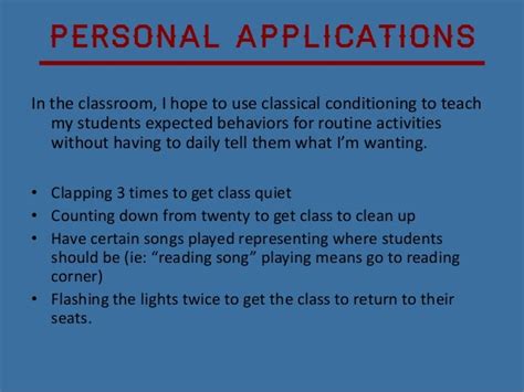 Classical Conditioning In The Classroom